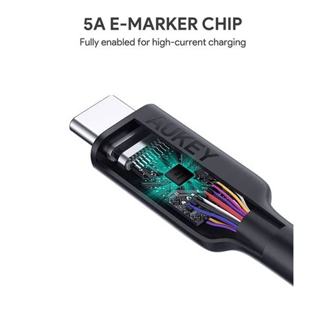 AUKEY สายชารจ USB C to USB C W Kevlar Cable M Black รววชด คดของด สงงาย สงไว