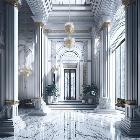 Premium Ai Image Photo Of A Luxurious Marble Room With A Grandiose