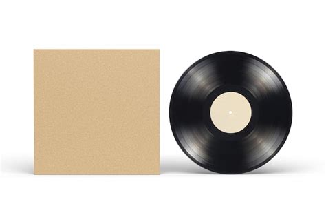 Premium Photo Vinyl Lp Record With Blank Brown Cover Isolated Mock Up