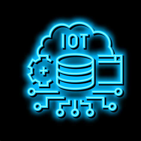 Iot Electronic Technology Neon Glow Icon Illustration 20585170 Vector