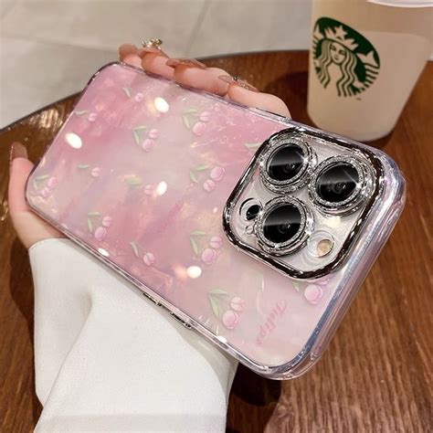 【gillter Lenshard Casetulip】เคส Compatible For Iphone 11 12 13 14 15