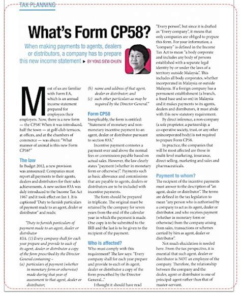 Form Cp58 Lhdn Karen Nolan