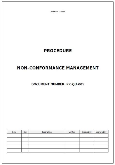 Procedure Non Conformance Management Workplace Health And Safety