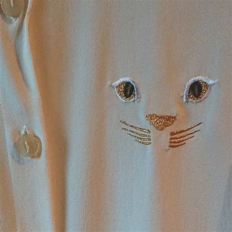 30％割引グレイ系m【返品不可】 Loewe ロエベ キャット シルクブラウス 猫 シャツブラウス七分長袖 トップスグレイ系m