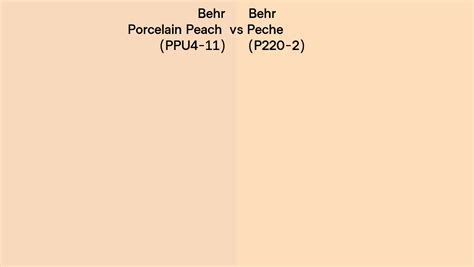 Behr Porcelain Peach Vs Peche Side By Side Comparison