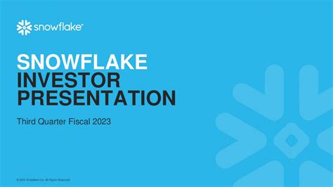 Snowflake Inc 2023 Q3 Results Earnings Call Presentation Nyse Snow Seeking Alpha