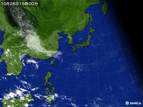 過去の気象衛星日本広域2023年10月26日 日本気象協会 Tenkijp