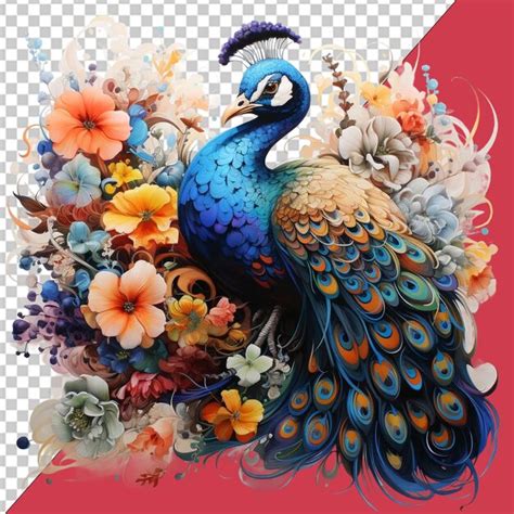 Premium Psd Exquisite Peacock Feather Design