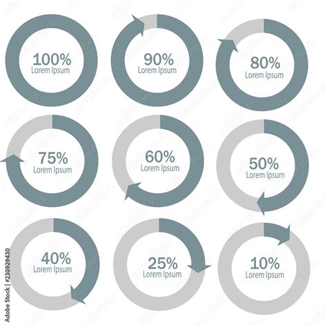 Pie Chart Data Element Template Stock Vector Adobe Stock