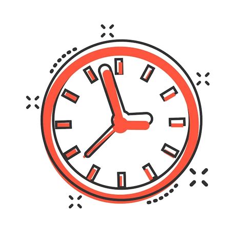 Icono De Signo De Reloj En Estilo Cómico Ilustración De Dibujos