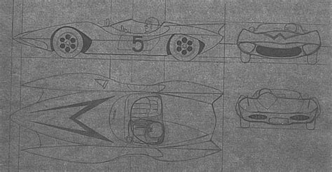 Other The Mach 5 Coupe Blueprints Free Outlines