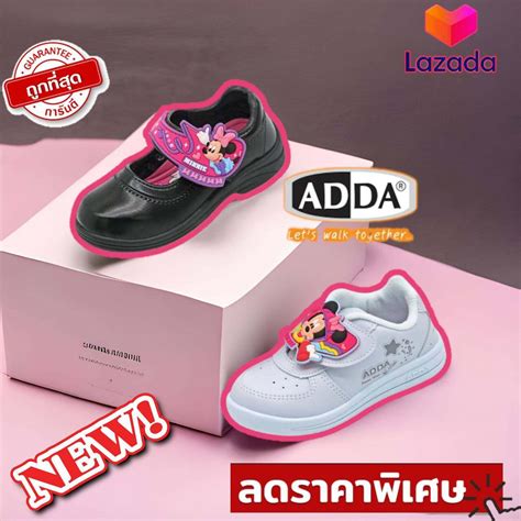 New Adda รองเท้านักเรียน เด็กผู้หญิง ลาย Minni รุ่น 41g95 ไซส์ 25 35
