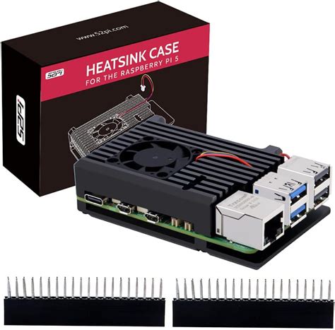 Geeekpi Armor Case With Fan For Raspberry Pi 5 Pi 5 Aluminum Case With