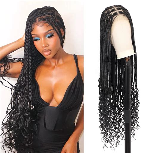 Amazon Kalyss 360 Full Lace Braided Wigs For Women Box Braid Wig
