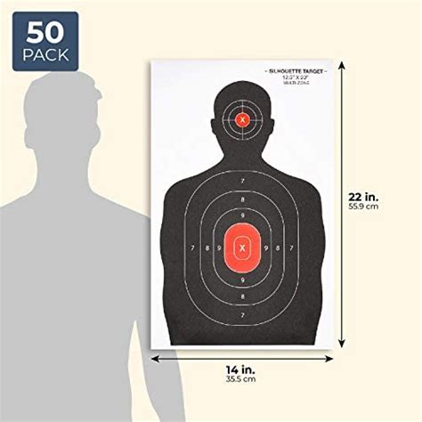 Juvale Paper Shooting Targets Silhouette 50 Sheets 14 X 22 Inches Auction Armory Worlds