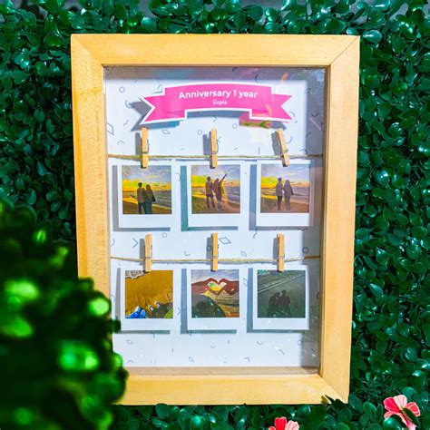 Scrapframe Kayu A5 Kado Anniversary Polaroid Romantis Kado Wisudaku