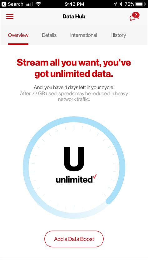 Verizon Mobile Interface Mobile Interface Unlimited Data Interface