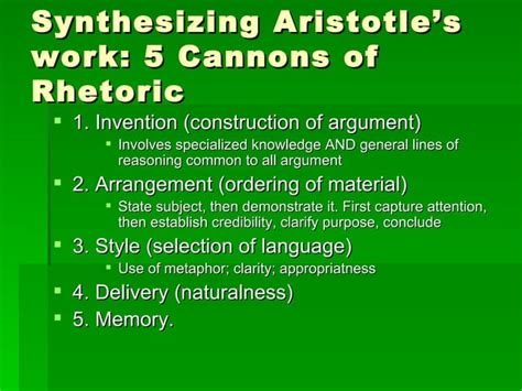 The Rhetoric Of Aristotle Ppt