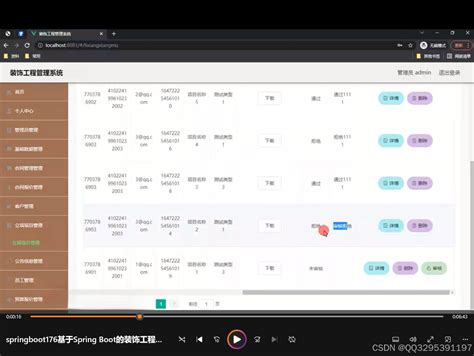 基于springboot vue的装饰工程管理系统含文档附万字文档 源码 lw 部署文档 讲解等 csdn博客