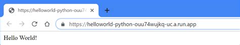 Hello Cloud Run With Python Google Codelabs