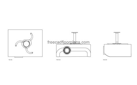 Hanging Projector Free Cad Drawings