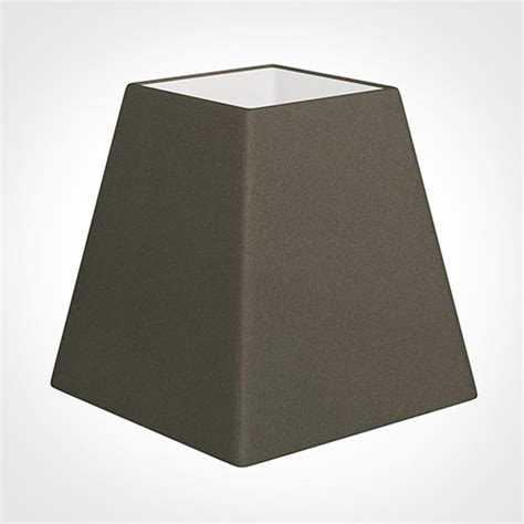 Square Shades Jim Lawrence 15cm Sloped Square Shade In Bark Satin