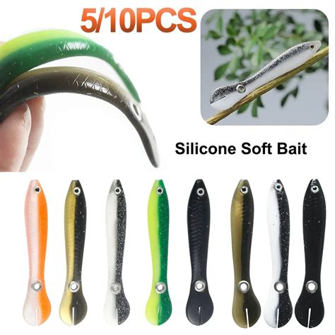 5 10 Adet Silikon Yumu Ak Yem 10cm 6g Wobass Bas I In Pike Baits Baits