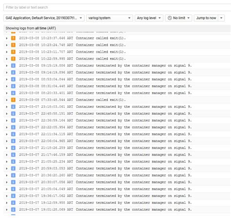 Nodejs Gae Container Terminated By Container Manager Server Fault