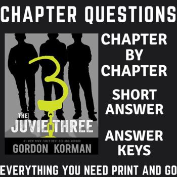 The Juvie Three Gordon Korman Unit Chapter By Chapter Questions Answer Key