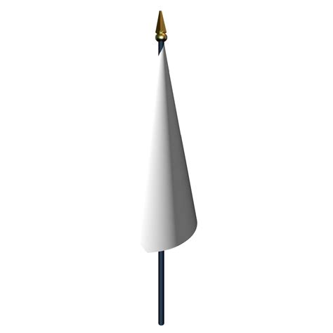 4in X 5in White Last Lap Flag With Staff And Spear