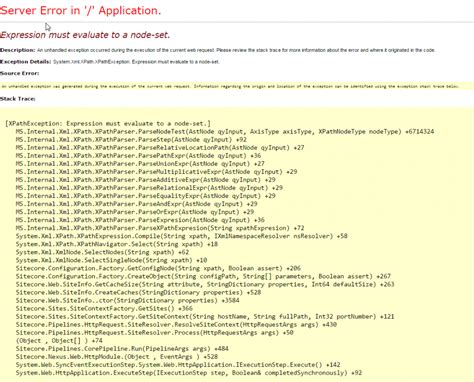 expression must evaluate to a node set rock paper sitecore