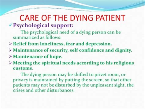 Care Of Dying Patient