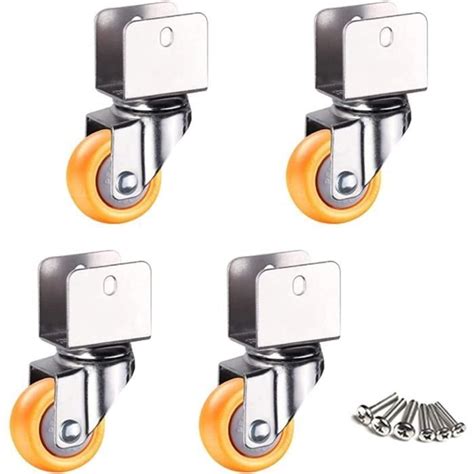 Lot De 4 Roulettes Pivotantes Roulettes Pour Petits Meubles Roues