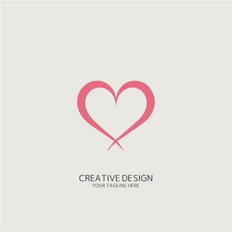 Vector de logotipo de corazón Vector Premium
