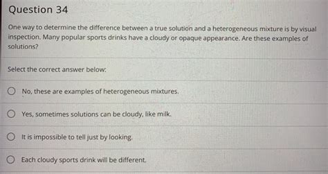 Solved Question 34 One Way To Determine The Difference