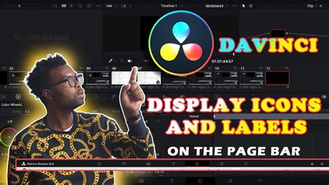 Display Icons And Labels In Davinci Resolve Page Bar Youtube