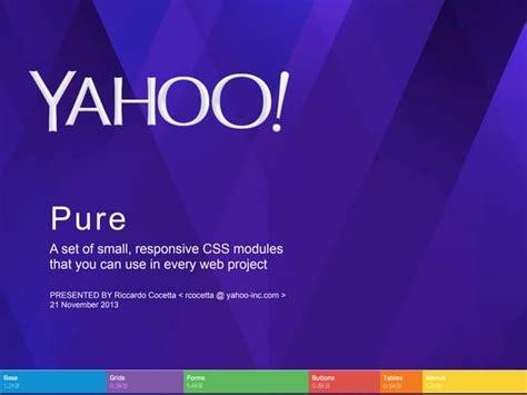 Pure Css By Yahoo Pdf Web Design And Html Internet