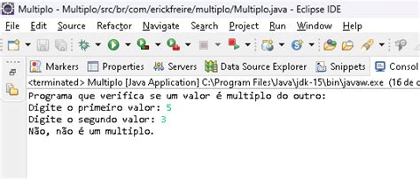 Programa Em Java Que Verifica Se Um Valor é Multiplo Do Outro R