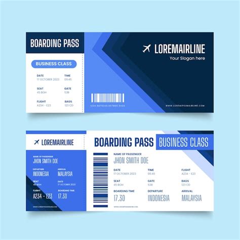 Premium Vector Boarding Pass Template Design