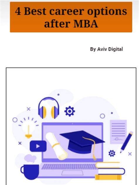 4 Best Career Options After Mba Avivdigital