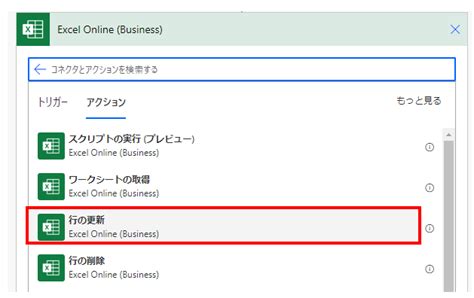 Power Automate 「行の更新excel Online Business」アクション 誰でもできる業務改善講座