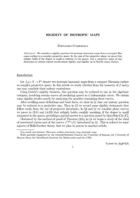 Pdf Rigidity Of Isotropic Maps