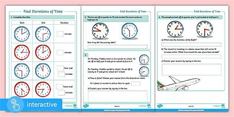 👉 Digital Pdf Supports White Rose Y2 Find Durations Of Time