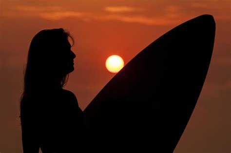 Surfer Girl Silhouette Photograph By Lee Kirchhevel