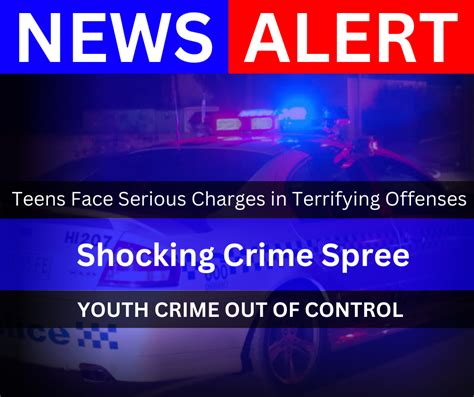 Shocking Crime Spree Teens Face Serious Charges In Terrifying Offenses