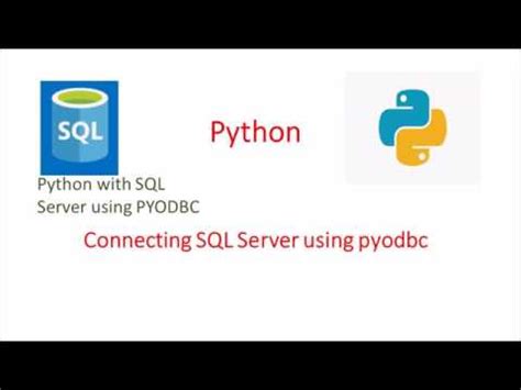 Connecting SQL Server Using Python PYODBC Get The Row Count And