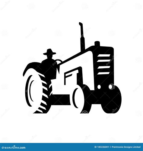 Tractor Farmer Silhouette