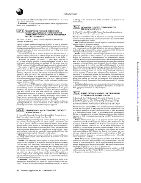 Pdf A04 4 Cough Syncope An Uncommon But Important Cause Of Syncope