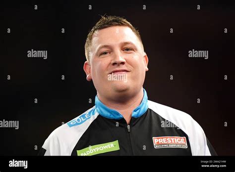 Chris Dobey In Action Against Rob Cross Not Pictured On Day Fourteen