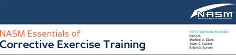 Nasm Corrective Exercise Training Companion Web Site